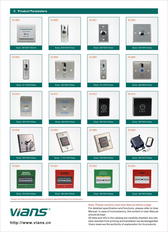 Remote Control Door Exit Button , push button exit switch for access ...