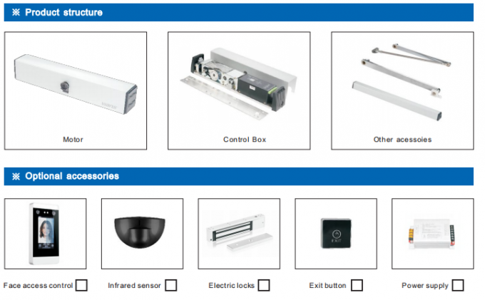 No Noise Access Control Touchless Auto Swing Door Operator